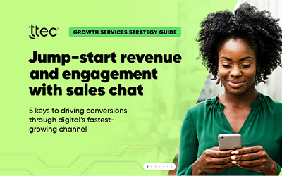 Jump-start revenue and engagement with sales chat | TTEC EMEA