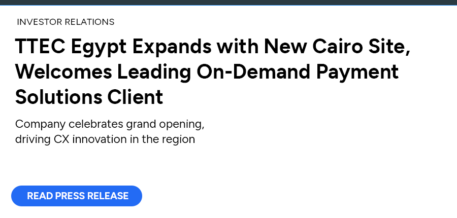 TTEC Investor Relations | TTEC Holdings, Inc.