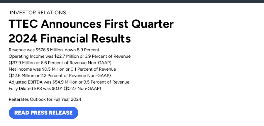 TTEC Investor Relations | TTEC Holdings, Inc.