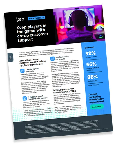 Gaming CX Optimized: The real end game | TTEC